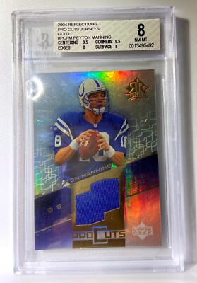 2004 Upper Deck Reflections Pro Cuts Jersey Gold Peyton Manning - BGS 8 | eBay