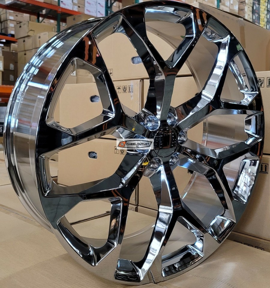 2022 GMC Replica Chrome Snowflake 201 Rims | One Piece Cast | 24 Offset ...
