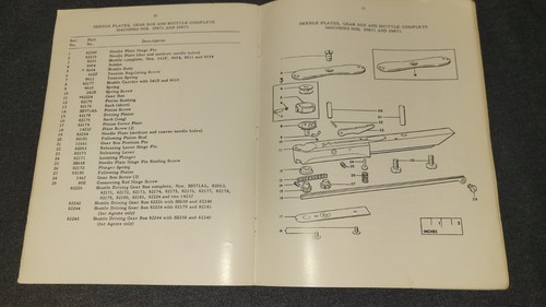 1958 Singer Sewing Machine Service Manual & Parts List 29K71, 29K72 ...