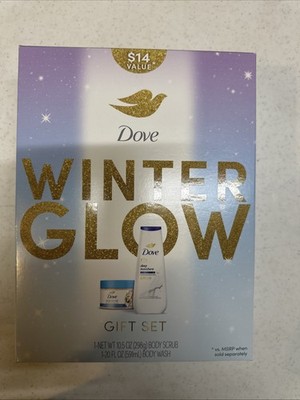 Dove WINTER GLOW Gift Set-Deep Moisture BODY WASH AND BODY SCRUB ...