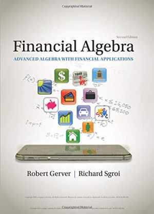Financial Algebra: Advanced Algebra - Hardcover, by Gerver Robert ...