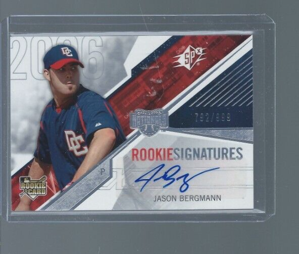 2006 SPx - Rookie Signatures #106 Jason Bergmann /999 (AU, RC) for sale ...