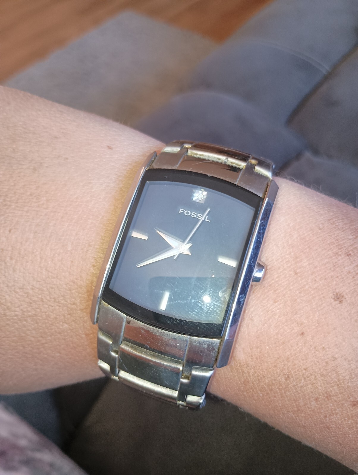 Men's stainless steel blue fossil watch | eBay