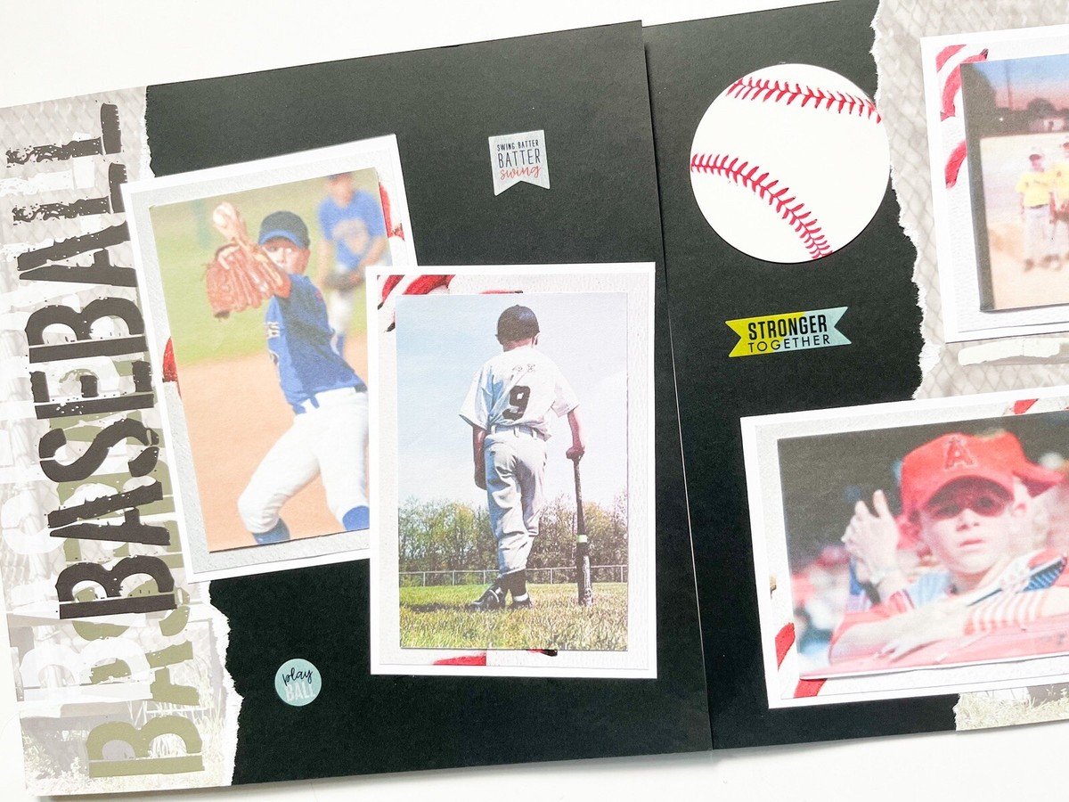 Baseball Scrapbook Layouts Baseball Scrapbook Pages, Premade Baseball
