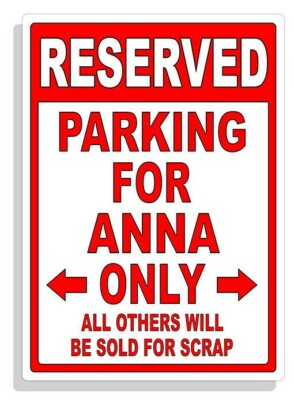 Personalized Parking Sign Wall Decal Metal Sign No Parking Customized ...