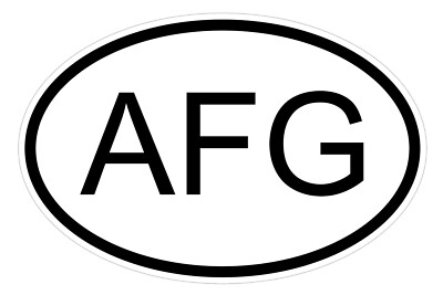 AFG Afghanistan Country Code Car Truck Window Bumper Laptop Sticker ...