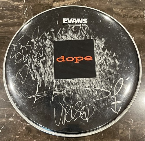 DOPE ~ Autographed Played Drumhead ~ 2024 Tour 🎸 🎤 🔥 Edsel Dope | eBay