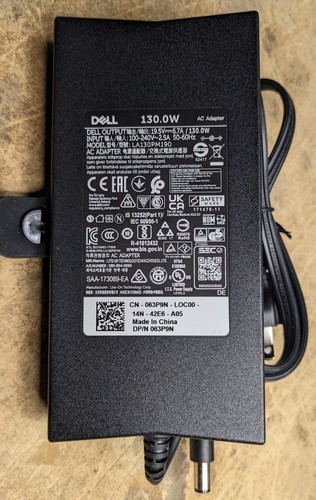 Genuine DELL 130W HA130PM190 LA130PM190 DA130PE1-00 AC Adapter Laptop ...