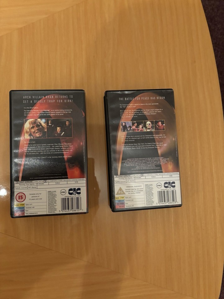 Star Trek Wrath of Kahn Undiscovered Country VHS Videos | eBay UK