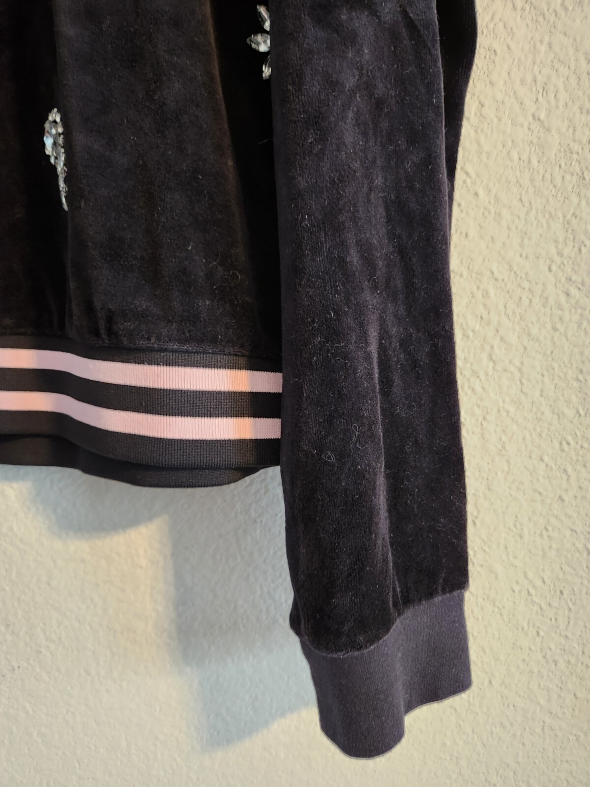 Juicy Couture Black Label Crystal Embellished Velour … - Gem