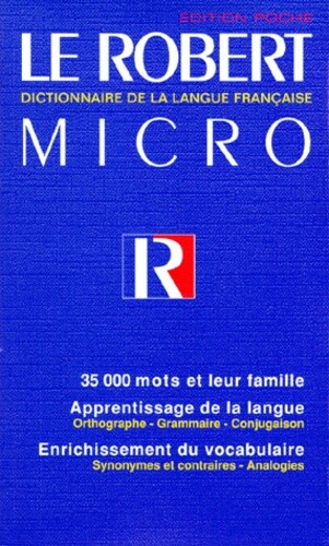 Le Robert Micro de la langue francaise, edition 1998 de A Re | eBay