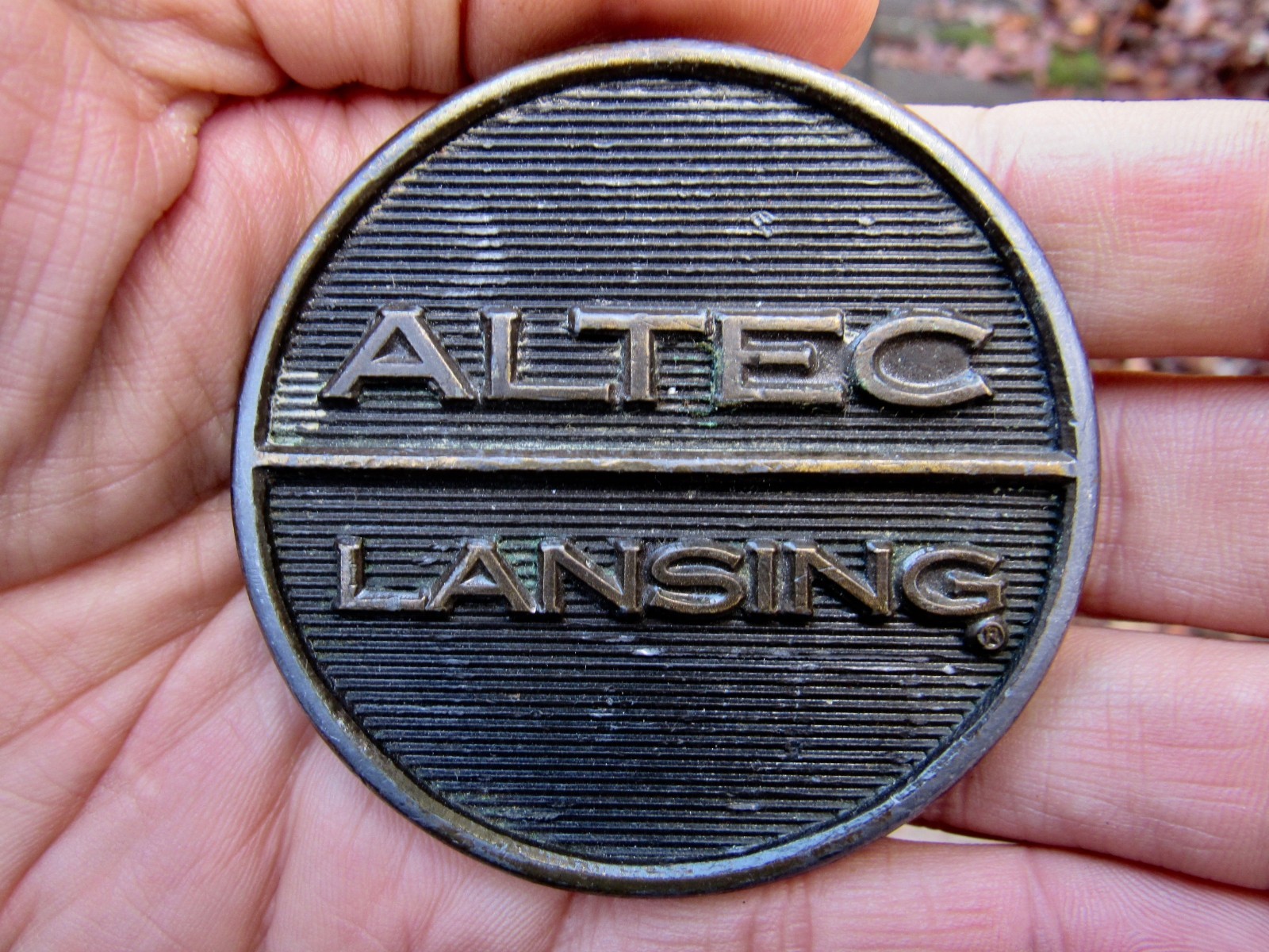 Vtg ALTEC LANSING Belt Buckle PRO Audio CAR Stereo HI… - Gem
