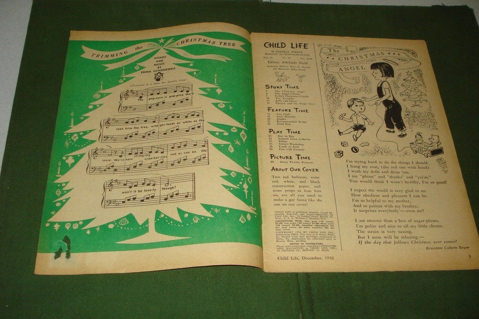 CHILD LIFE MAGAZINE -SANTA CLAUS COVER, 1956, KIDS MAGAZINE | eBay
