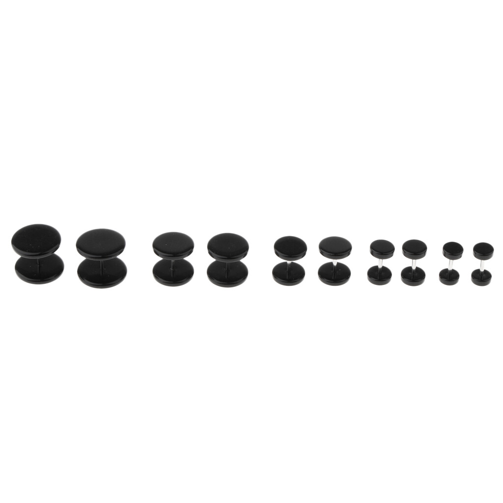 10Pcs Acrylic Plug Earring Stud Ear Stretcher Piercing Cheater Tunnel ...