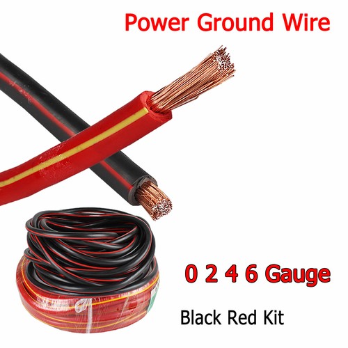 Heavy Duty Car Truck Battery Power Cable Lot Copper Clad Amp Wire 0 2 4 ...