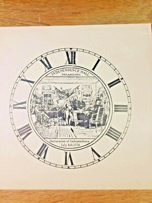 5" "Independence Hall" Paper Replacement Clock Dial (Lot 156) | eBay