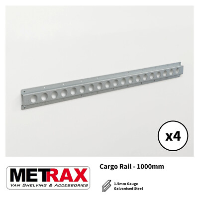 4x Cargo rail 1000mm (4m) lashing track load restraint van racking ...