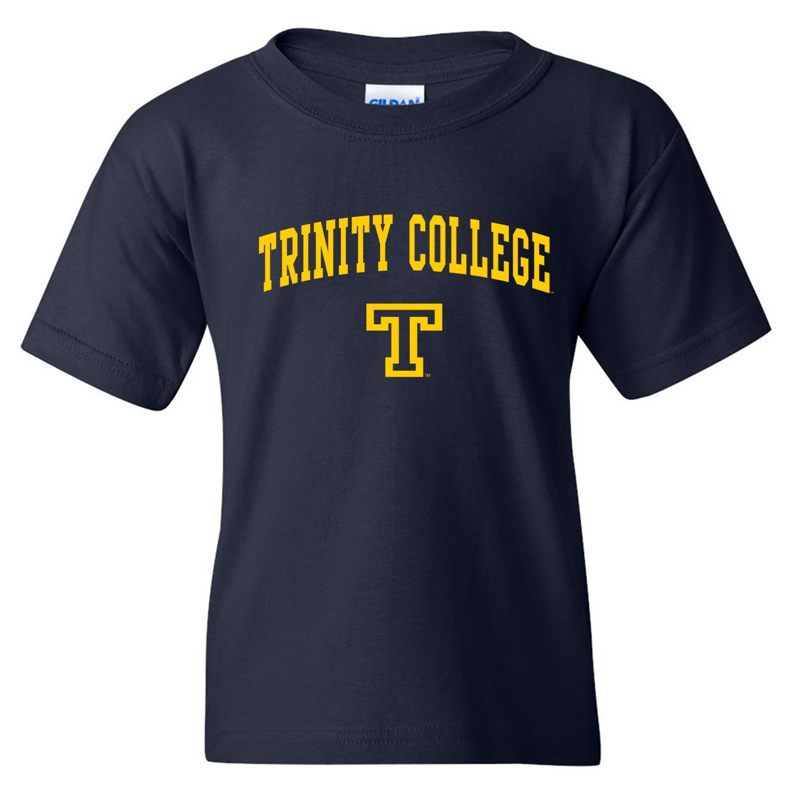 Trinity College Bantams Arch Logo Licensed Unisex Youth T-Shirt - Navy ...