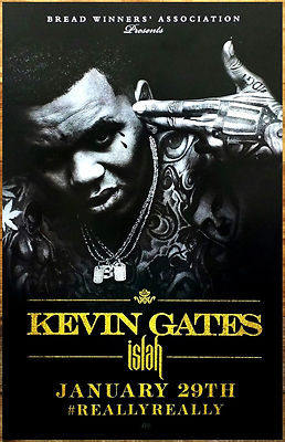 KEVIN GATES Islah Ltd Ed New RARE Tour Poster +BONUS Hip-Hop Rap Poster ...