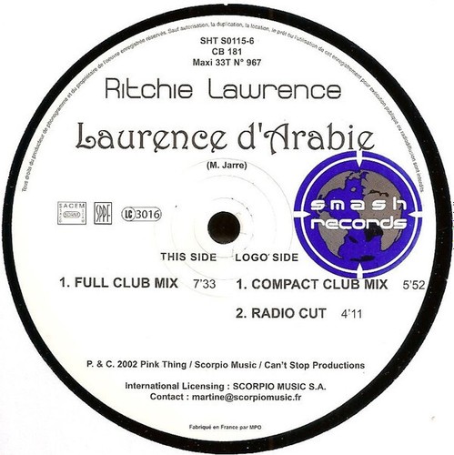 Ritchie Lawrence Laurence D'Arabie - Maxi 45T | eBay