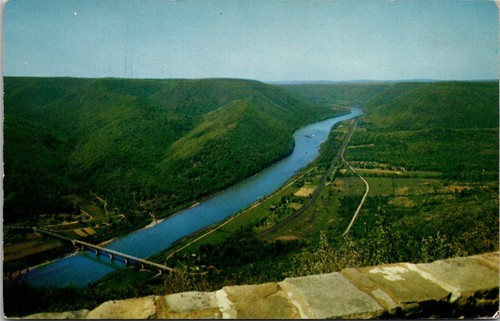 North Bend Pennsylvania PA Aerial View Susquehanna River Hyner Lookout ...
