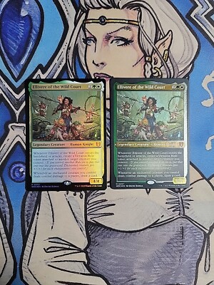 1x Ellivere of the Wild Court FOIL + 1x Thick Stock Commander WOC MTG ...