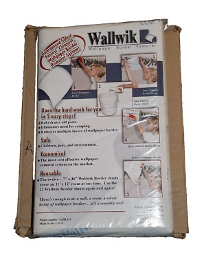 Wallwik Reusable Wallpaper Border Remover Sheets Easy System NEW 12 ...