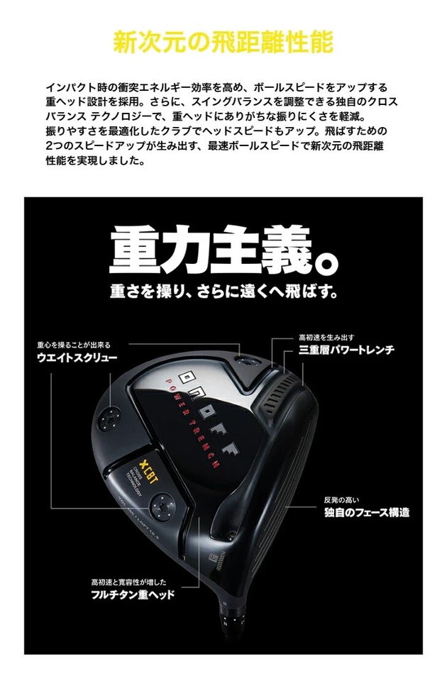 ONOFF Golf KURO Driver Loft 10.5° S-Flex CBT:624D GLOBERIDE Graphite ...