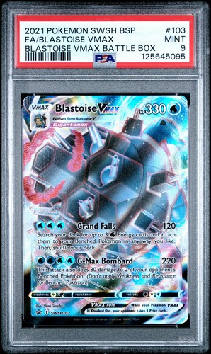 2021 Pokemon Swsh Black Star Promo 103 Full Artblastoise Vmax Psa 9 6617