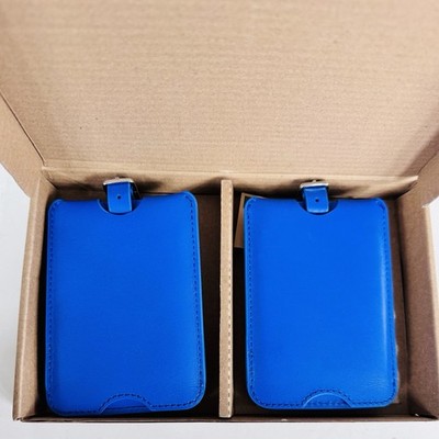 Quince Nappa Leather Luggage Tag 2-Pack Cobalt Blue Tags | eBay
