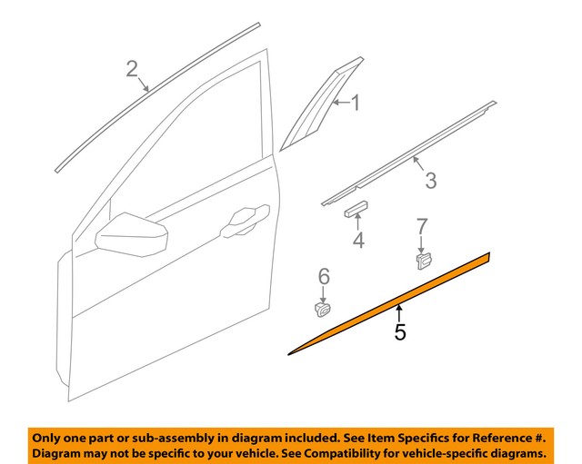 877113V000 Hyundai Moulding Assywline FR Dr LH 877113V000 for sale ...