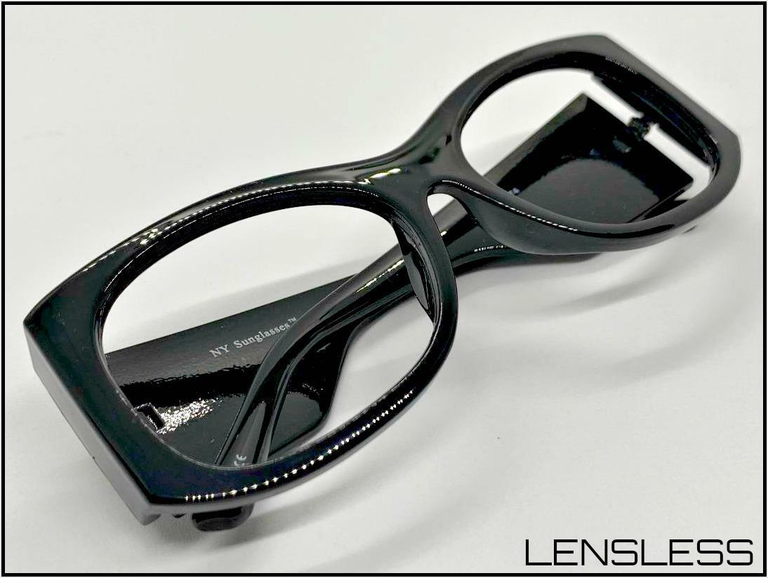 Classic RETRO Style Super Thick Black Lensless Eye Glasses Frame Only ...