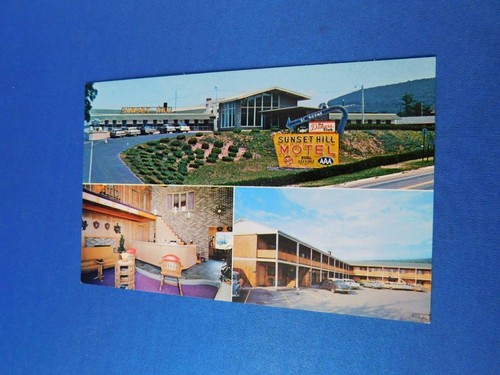 SUNSET HILL MOTEL POSTCARD BREEZEWOOD PENNSYLVANIA CONGRESS MOTELS ...