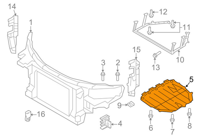 Audi TT 8j3 Engine Undertray Cover 8J8825237A 2010 OEM for sale online ...