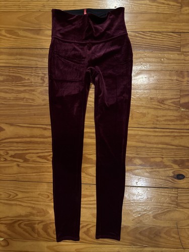 SPANX Women’s Leggings Medium Velvet Red Long Inseam 29” | eBay