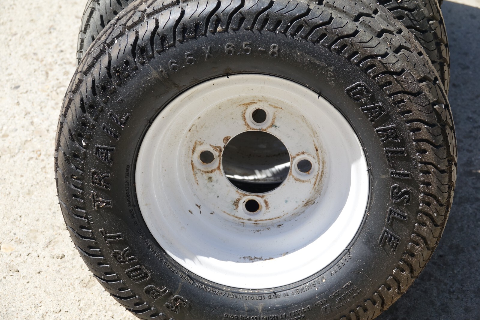 4 CARLISLE 16.5 X 6.50-8 Load Range D (4-Ply) Snowmobile Trailer Tires ...