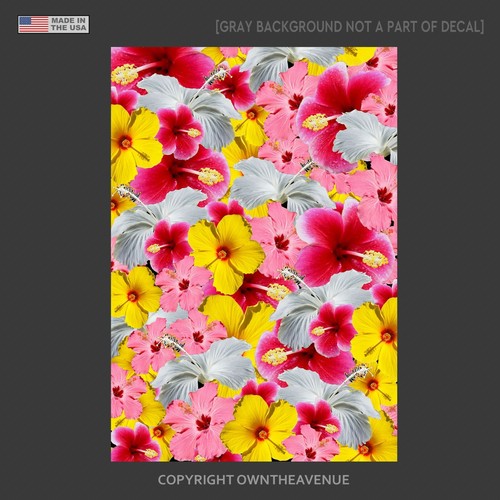 Hawaiian Hibiscus Flowers Pattern Sticker Bomb Wrap Sheet | eBay