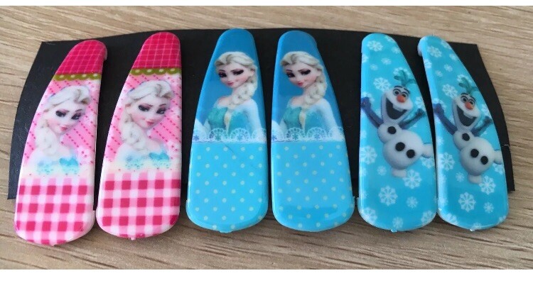 Girls 6 Pairs Wafer Frozen Elsa Anna Olaf Hair Clips Hair Pins, Hair ...
