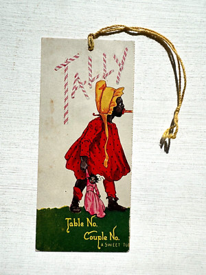 1920's Bridge Tally w/ Black Girl and Her Black Doll | eBay