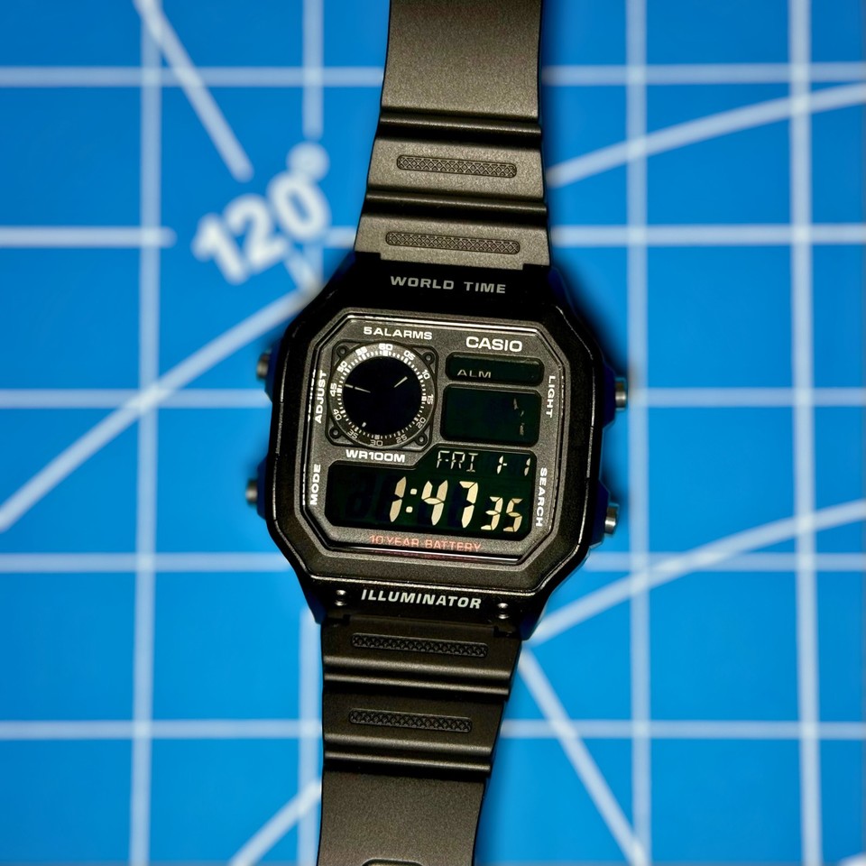 Custom “PANTHER” Modified Watch Based on Casio ae1200, New in Box ...