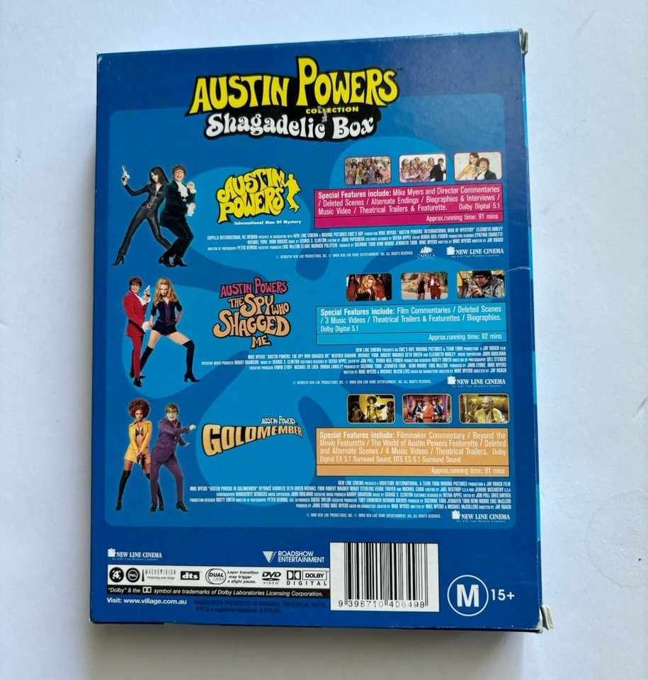 Austin Powers Collection Shagadelic Box DVD 3 Disc Set | eBay Australia