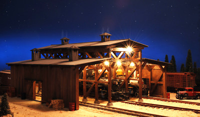 G SCALE LOCOMOTIVE TRAIN SHED BUILDING for use w LGB ACCUCRAFT ...