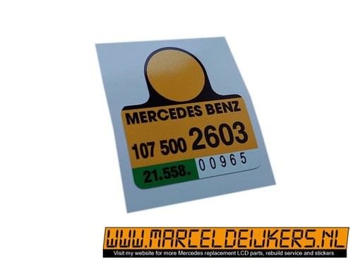 Mercedes sticker decal 1075002603 radiator w107 | eBay