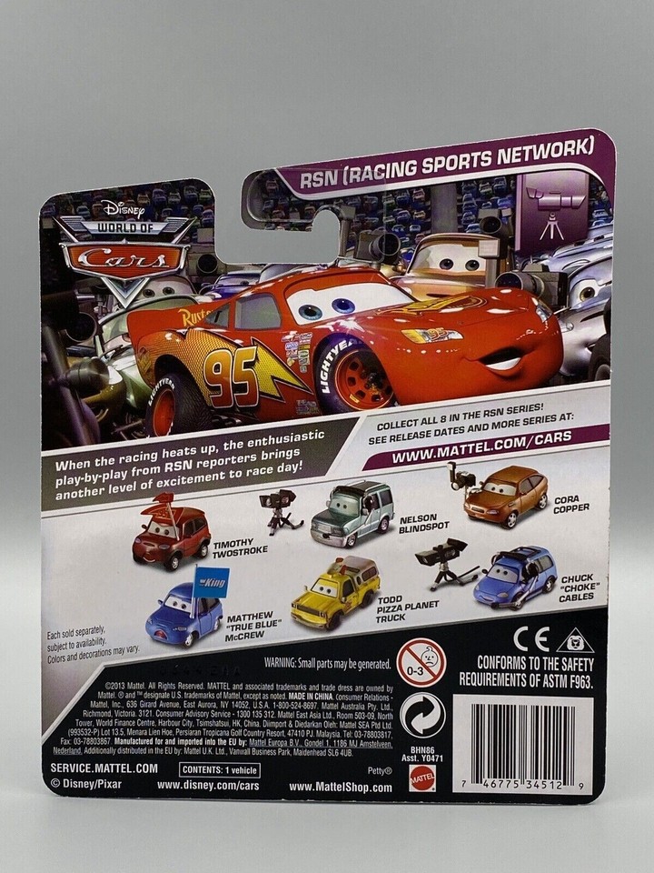 2013 Disney Pixar Cars RSN Matthew "True Blue" McCrew | eBay