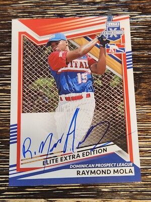 Raymond Mola 2022 Panini Elite Extra Edition Auto Dominican Rookie RC ...
