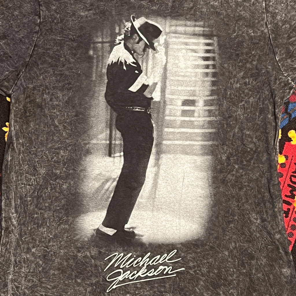 17 Official Michael Jackson Side Profile Acid Wash Gr… - Gem
