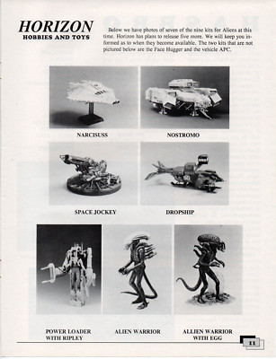 1992 HORIZON Action Figures Hobbies Toy PRINT AD ART - ALIENS MOVIE ...