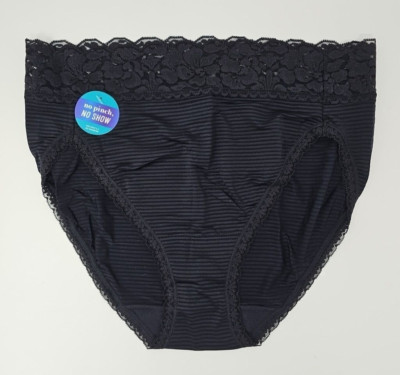 Vanity Fair Flattering Lace Hi-Cut NYLON Panty Underwear 13280 Womens ...