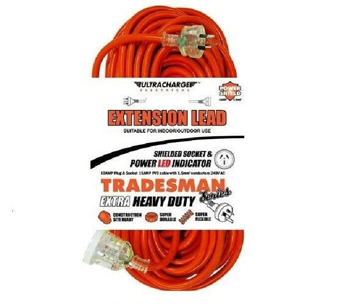 10 Metre 10 Amp Extension Lead - Heavy Duty 15 AMP Cable - Workshop ...