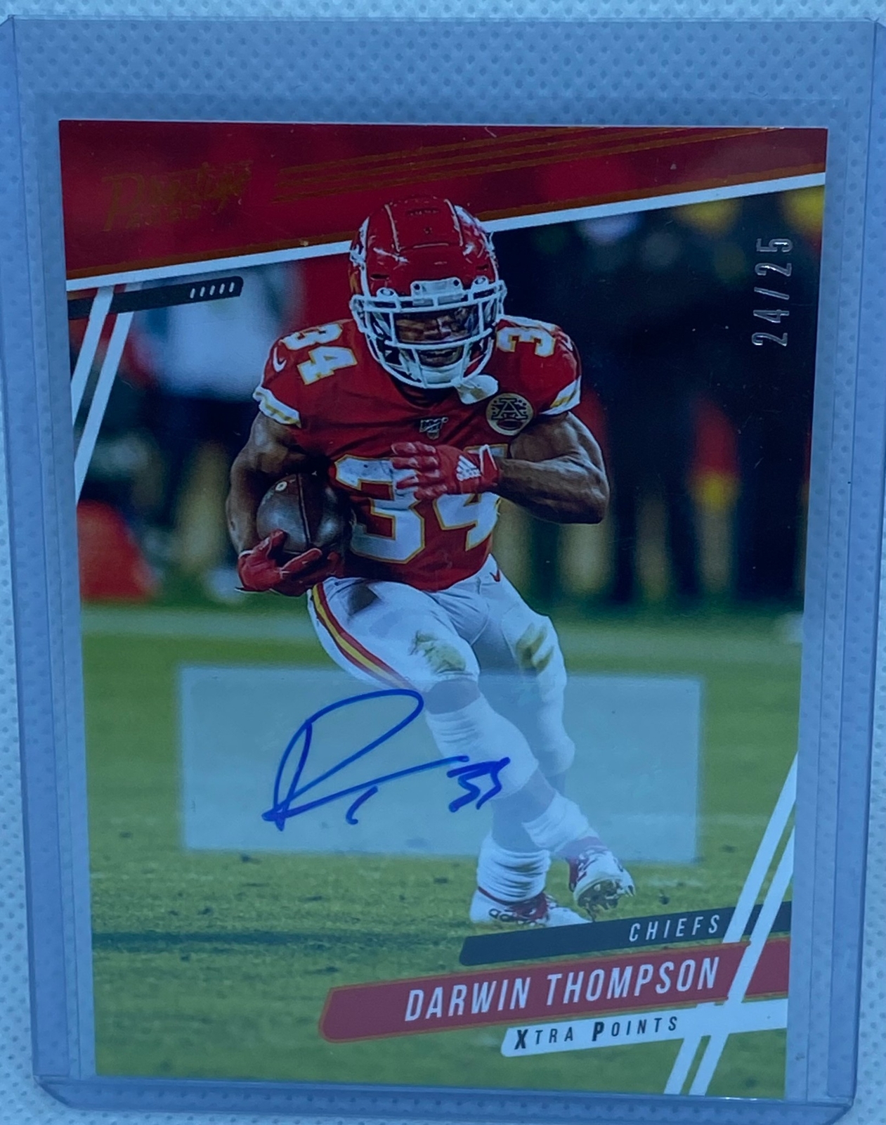 DARWIN THOMPSON 2020 PANINI PRESTIGE XTRA POINTS ORANGE AUTO #D 24/25 ...